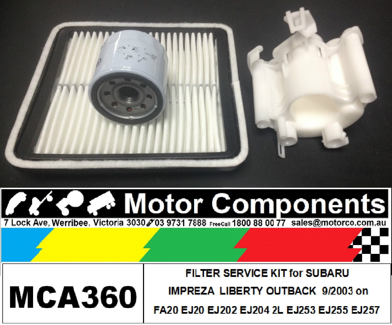 FILTER KIT Oil Air Fuel for SUBARU GHE WRX 195 EJ255 2.5L GRF EJ257 V1 ...