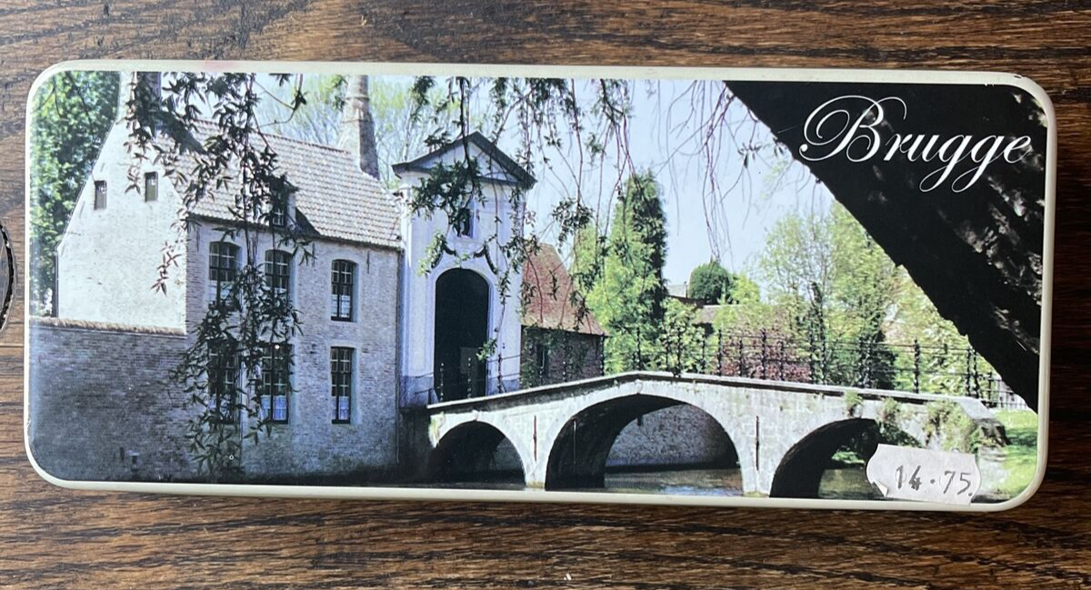 Vintage Tin Brugge Bruges Belgium Chocolaterie Sukerbuyc metal box ...