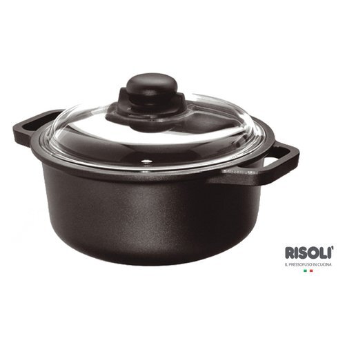 Risoli 097IN/24TP Cocotte Aluminium Die Cast Titanium 24 CM Induction ...