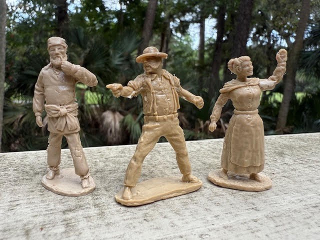 LOD Enterprises Trio CHARACTER FIGURE Set MIKE FINK, SPOUSE & TILLERMAN ...