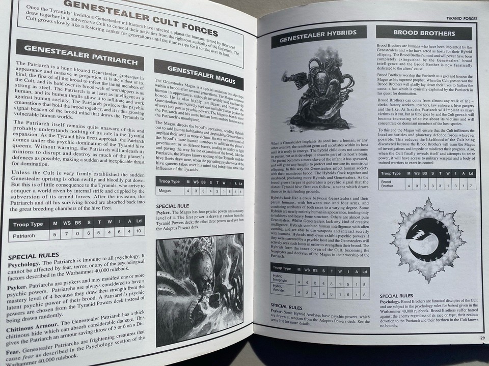 Codex Tyranids Warhammer 40k 1995 2nd Ed. Games Workshop | eBay