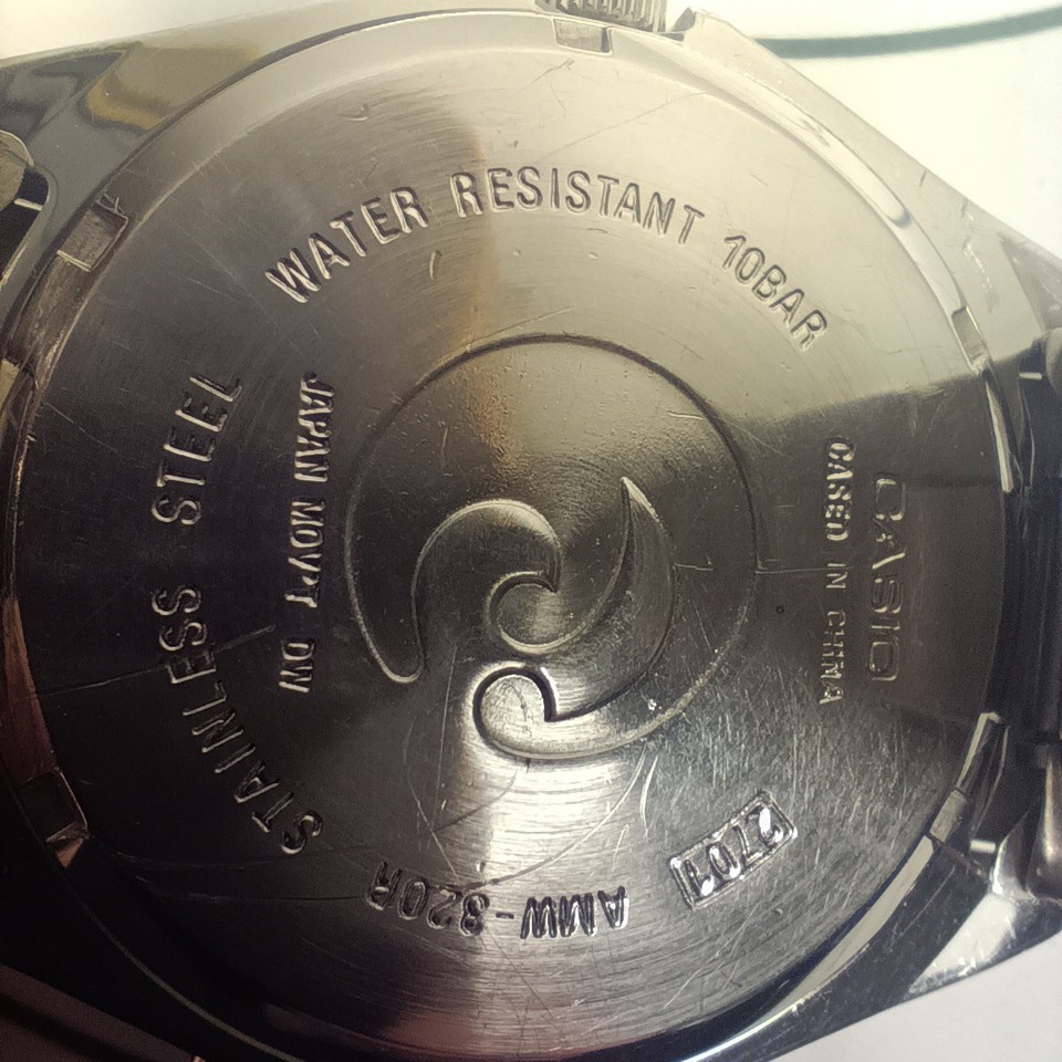 Vintage Casio AMW-320R 2701 Alarm Chronograph Stainless St. Quartz ...