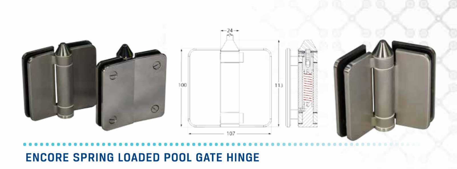 Pool Gate Hinges Glass to Glass S/Steel 316 Hinge 1 pair SPECIAL PRICE ...