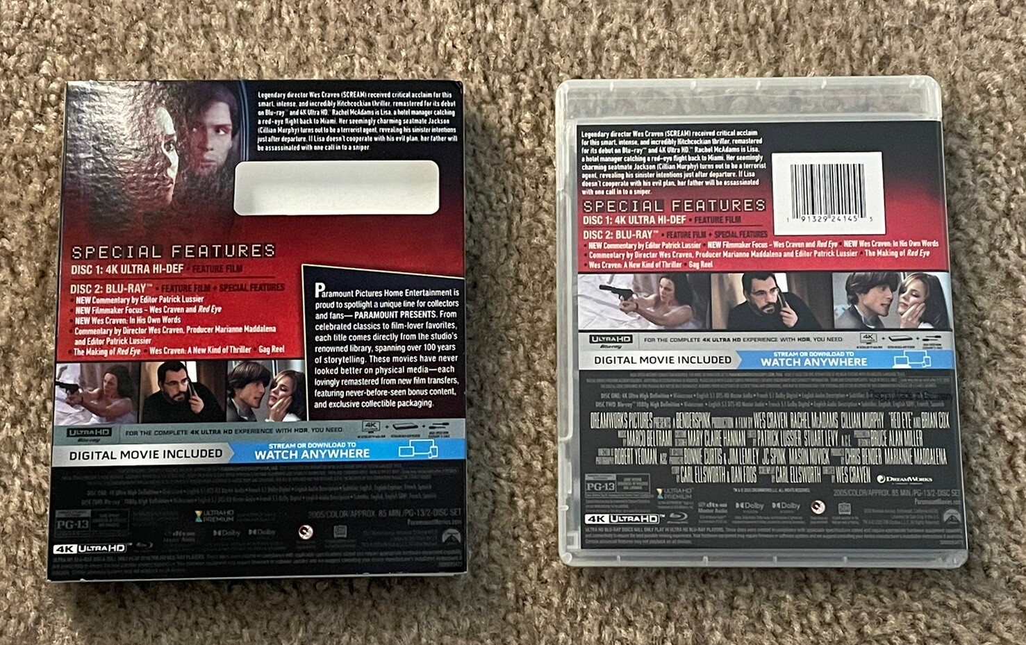 Red Eye (Paramount Presents 4K Ultra HD, 2005) With Slipcover ...