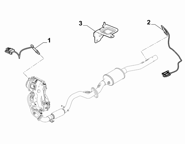 46344798 Sensor Nox Temperatur Gas Auspuffanlage Original X FIAT 500 ...