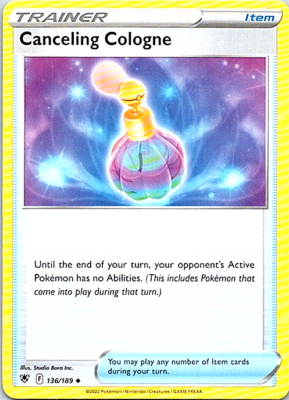 Canceling Cologne 136/189 Pokemon Astral Radiance Regular Light Play | eBay