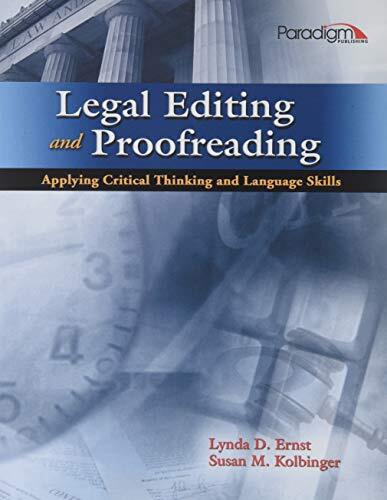 Legal Editing and Proofreading: Applying Critical Thinking and Language ...