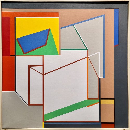 D. Crisp - Hard Edge Geometric Abstract - oil painting on canvas | eBay ...