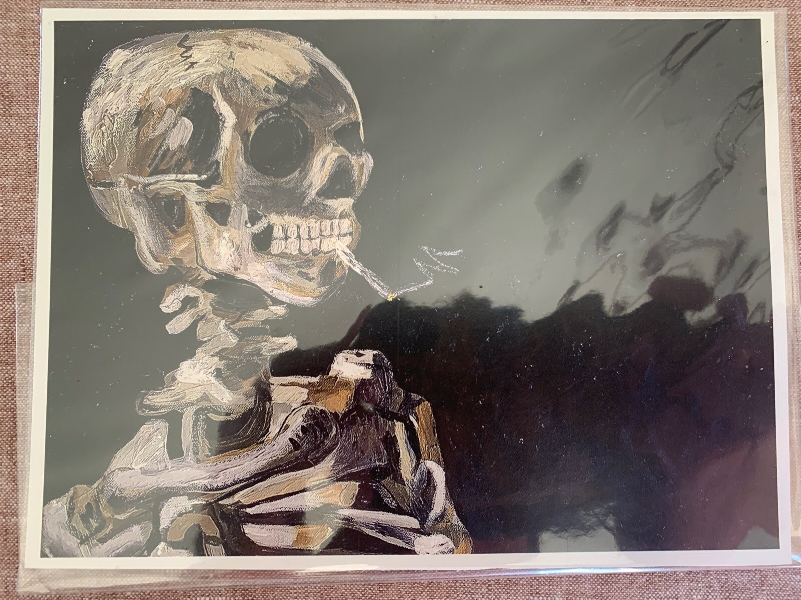 Van Gogh - Head of Skeleton with Cigarette Print - Sick - Awesome | eBay