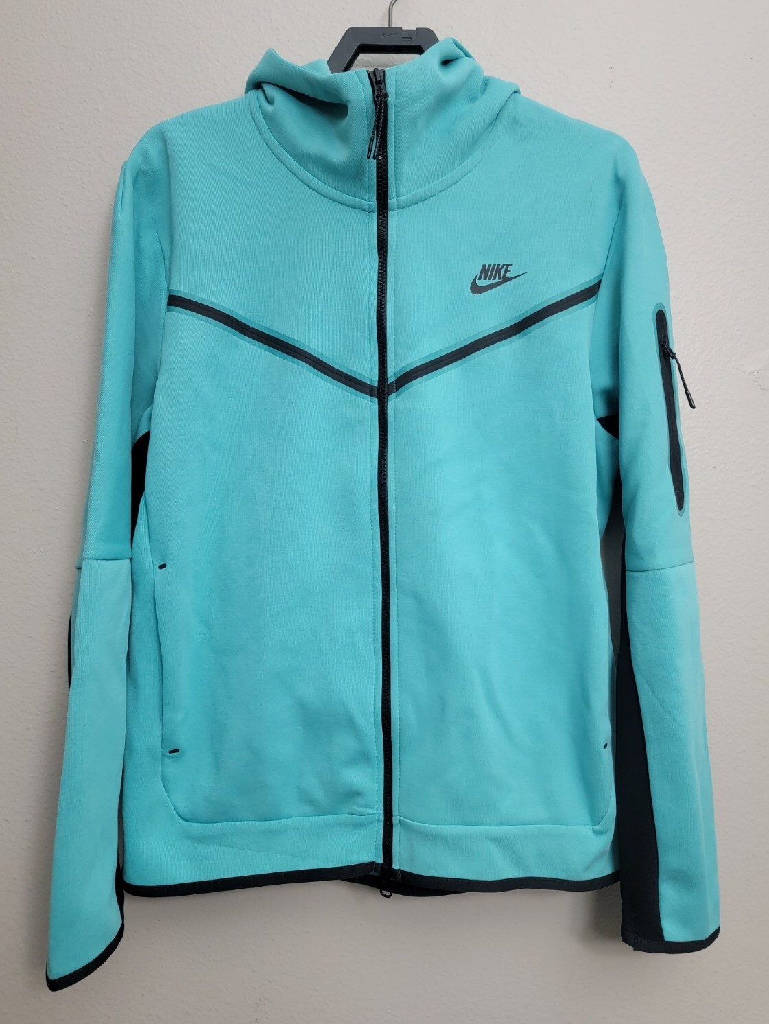 Nike Sportswear Tech Fleece Full-Zip Hoodie CU4489-392 Teal Mens Size ...