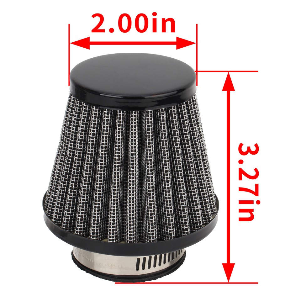 Fits Honda CB500 CB550 CB750 69-76 Small Black 39mm Air Filter Pod 4pcs ...