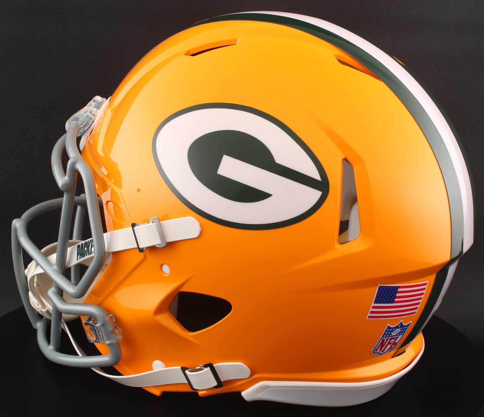 GREEN BAY PACKERS NFL Riddell Speed AUTHENTIC Throwback Football Helmet ...