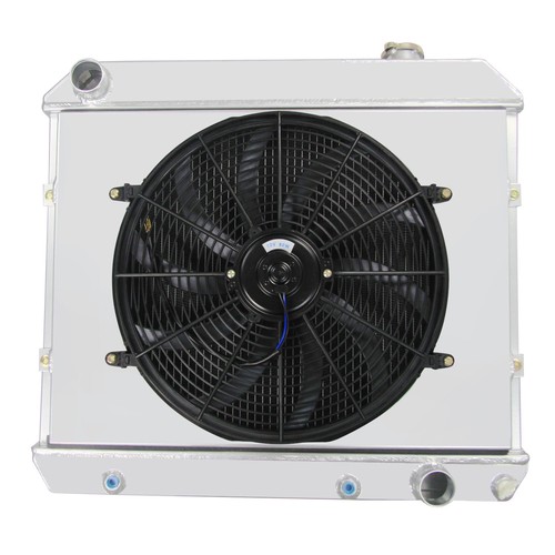 4 Rows Radiator&Shroud Fan For 63-1966,65 Chevy C10 C20 C30 K10 K20 K30 ...