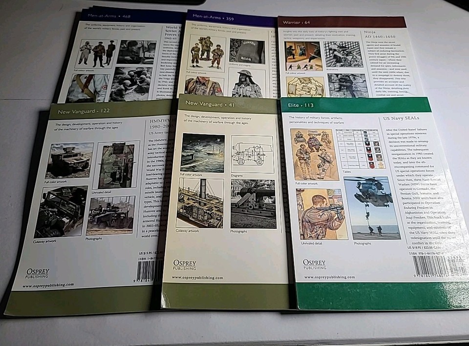 set of 7 Osprey books 359, 64, 122, 41, 113, 468, 168 | eBay