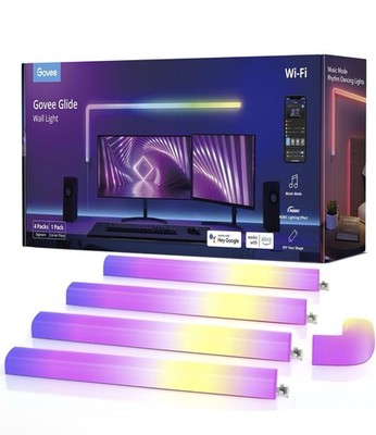 Govee RGBIC Glide Wall Light 4+1 B6062 WiFi RGBIC App Control W/ Music ...