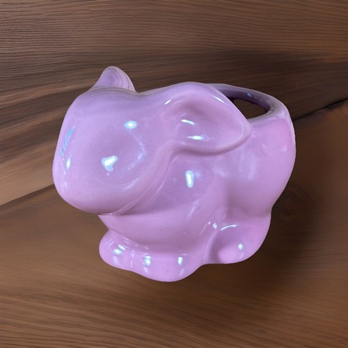 Easter Bunny Rabbit Pottery Planter Pink Glossy Candy trinket Bowl 3.5 ...