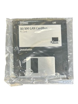 New - 3Com 10/100 LAN CardBus PC Card Installation - Floppy Disk 3.5 ...