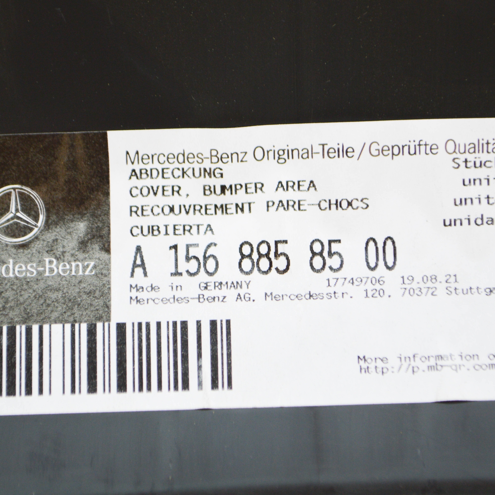 MERCEDES-BENZ GLA X156 Front Bumper Area Center Cover A1568858500 NEW ...