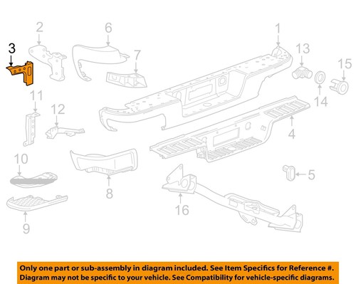 GM OEM Rear Bumper-Mount Bracket Right 22890963 | eBay