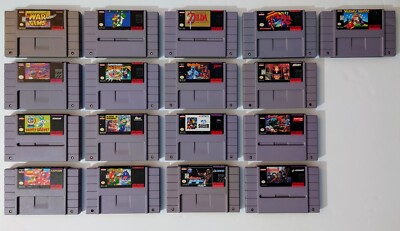 Lot of 17 SNES games, Metroid, Spider-Man, Marvel Superheroes, Zelda ...
