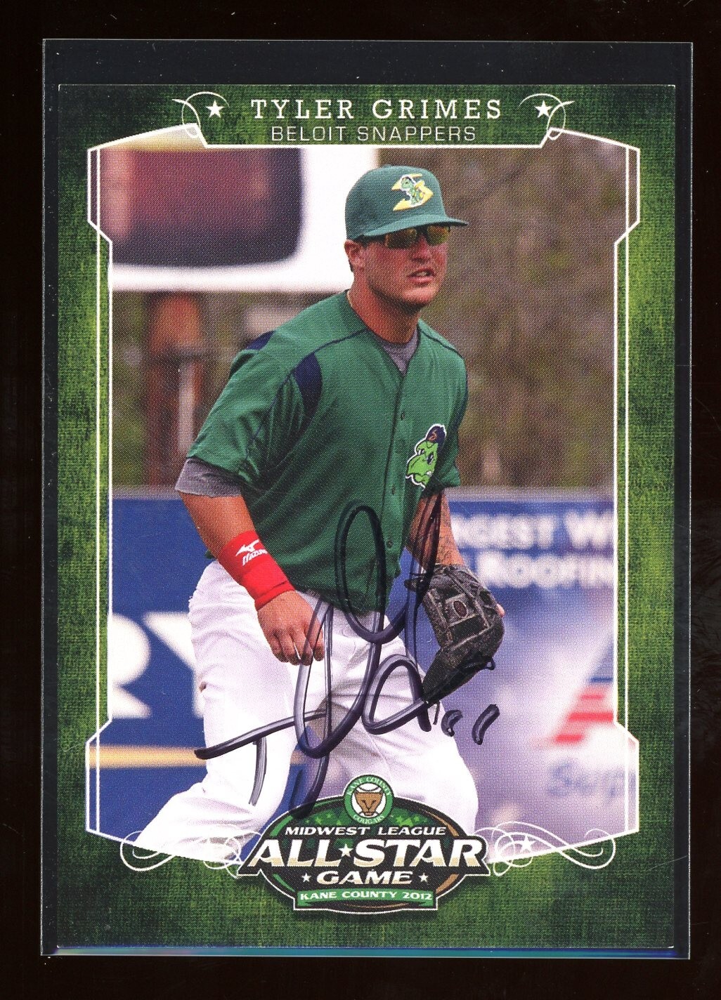 2012 Beloit Snappers TYLER GRIMES Signed Card autograph auto TWINS ...
