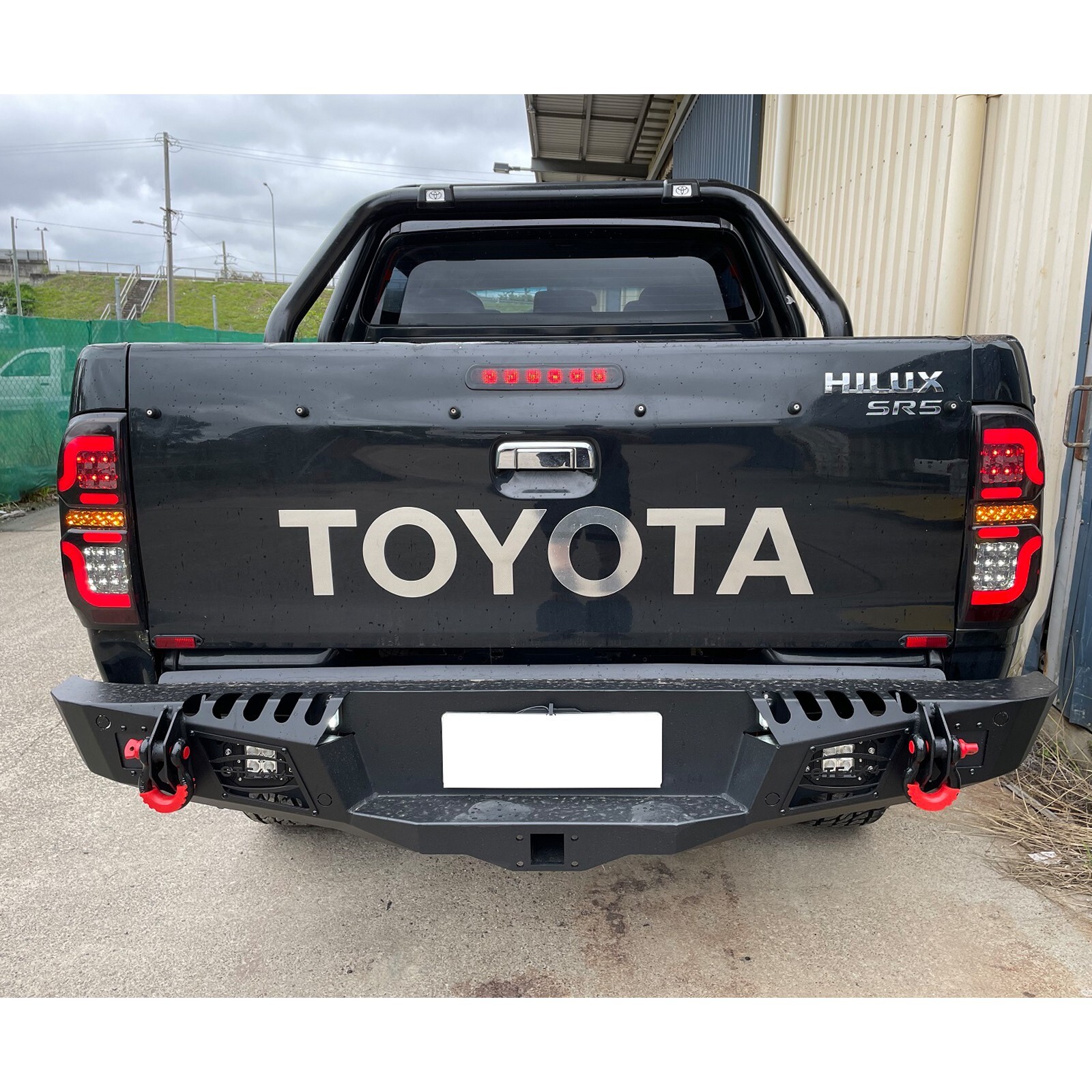 LED Smoked Black Rear Tail Light for Toyota Hilux SR5 SR N70 05-15 ...