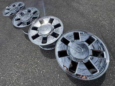 18" HUMMER H3 OEM FACTORY STOCK WHEELS RIMS 6x5.5 CHROME CANYON ...