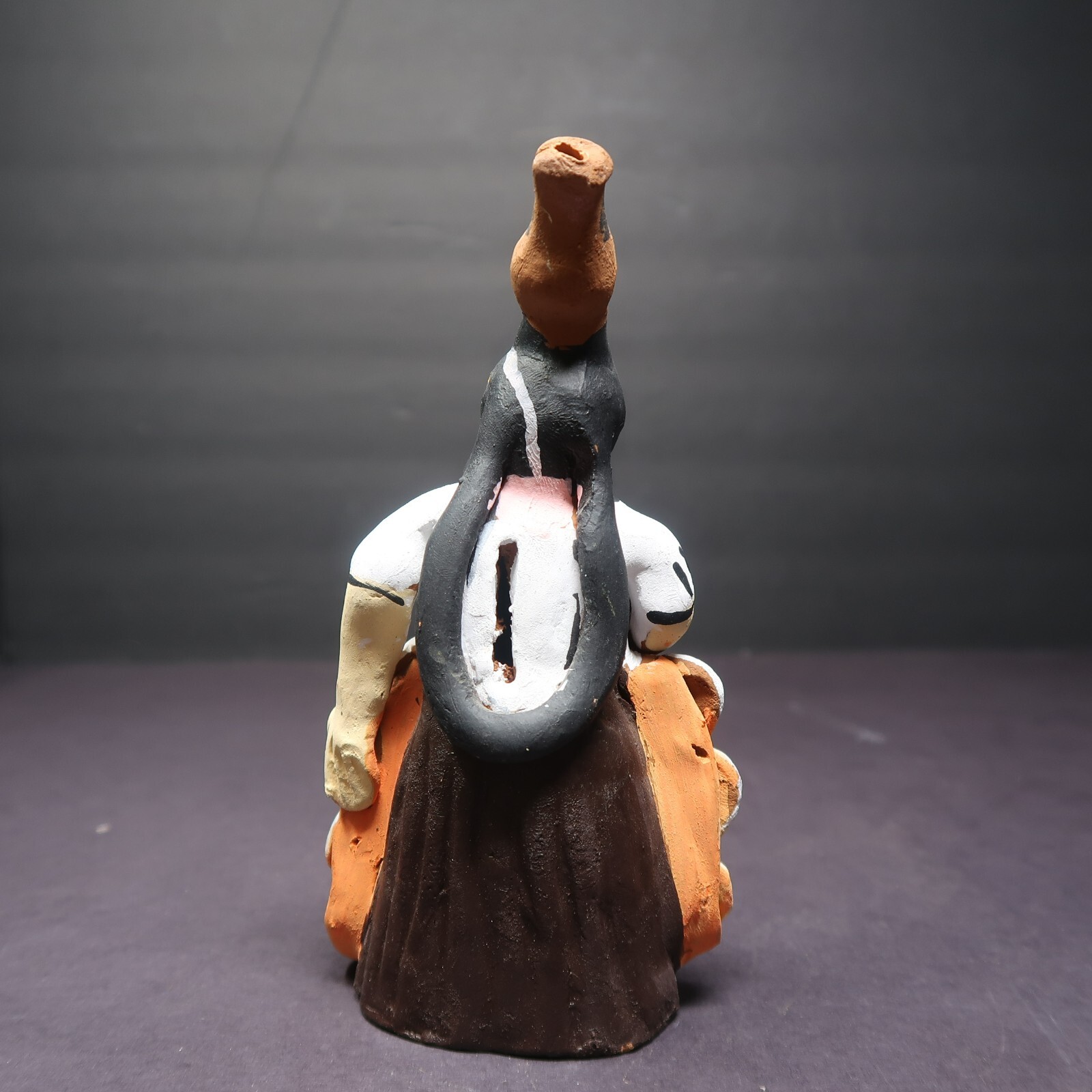 Vintage Hand Crafted Clay Pottery Flute Whistle Doll H 6.5" | eBay