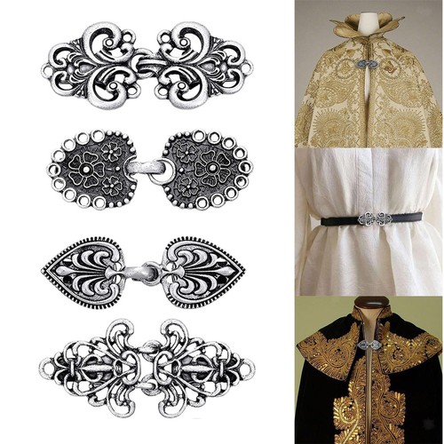 4Pcs Alloy Cloak Clasp Collar Brooch Clip Fasteners for Shawl Shirt ...