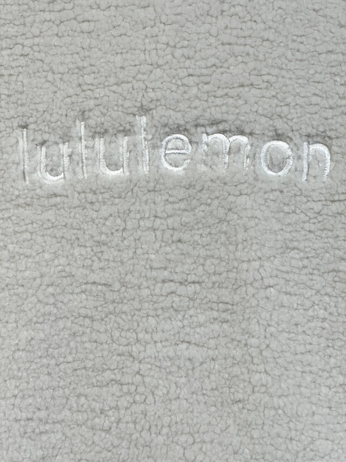 Lululemon Textured Fleece Embroidered Logo Hoodie Plush Size 8 Bone ...