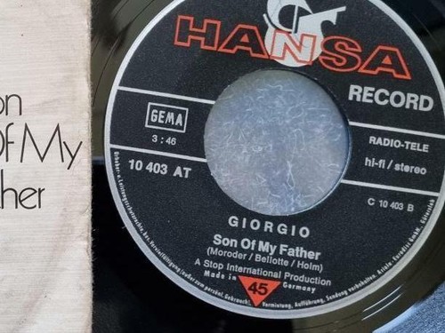7" Single Vinyl Giorgio Moroder - I'm free now/ Son of my father | eBay