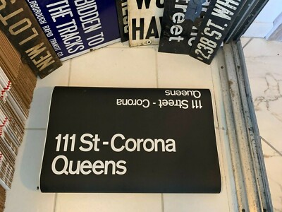 NY NYC SUBWAY ROLL SIGN 111TH STREET CORONA QUEENS WILLETS POINT ...