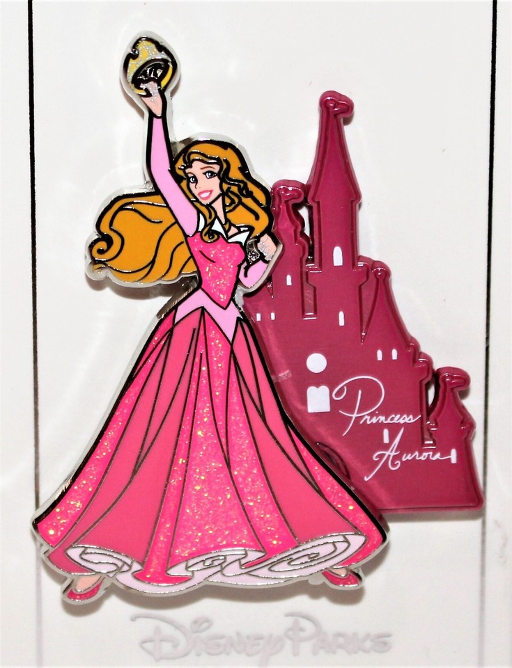 Disney Parks Princess Castle Pin On Pin Glitter Accent & Signature ...