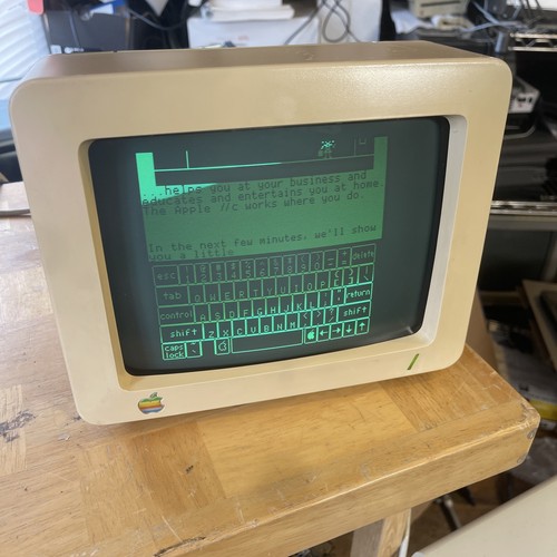 APPLE IIc Computer Monitor only G090S A2M4090 green monochrome ...