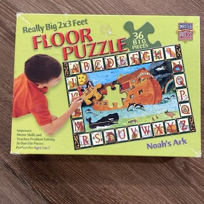 Master Pieces 36 Piece Floor Puzzle Noah’s Ark Alphabet 2x3 Feet Age 3 ...