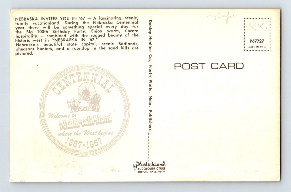 Postcard Nebraska NE Centennial Multi View 1967 Unposted Chrome | eBay
