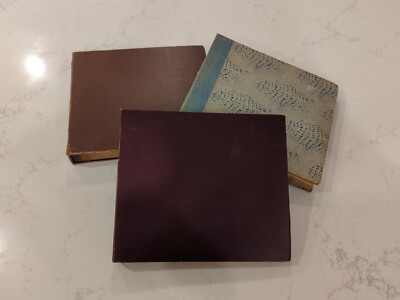 (3) Vintage Red 78 RPM Record Storage Album Book Holds 12-10" Records W ...