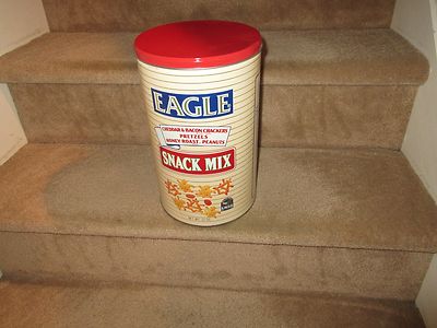 Tin , Eagle Snack Mix , 11 1/2" X 7" X 7" , Circumference 23" , Vintage ...
