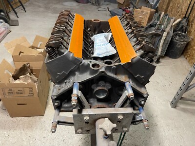 1956 56 Chevrolet 265 V8 Engine Block 3720991 Corvette Rebuilt Long ...