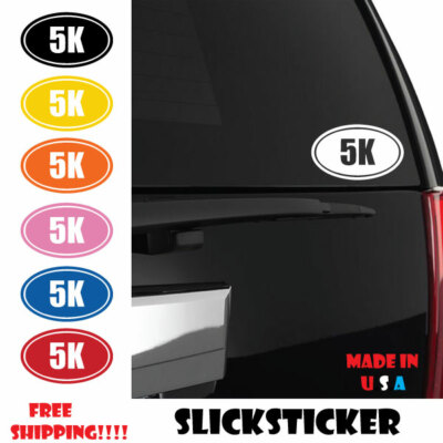 5K Vinyl Decal Sticker Die Cut run half marathon 26.2 13.1 5K 10k ...