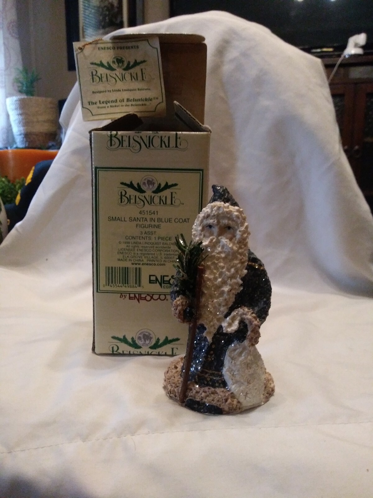 Vintage belsnickle santa in blue coat 1998 | eBay