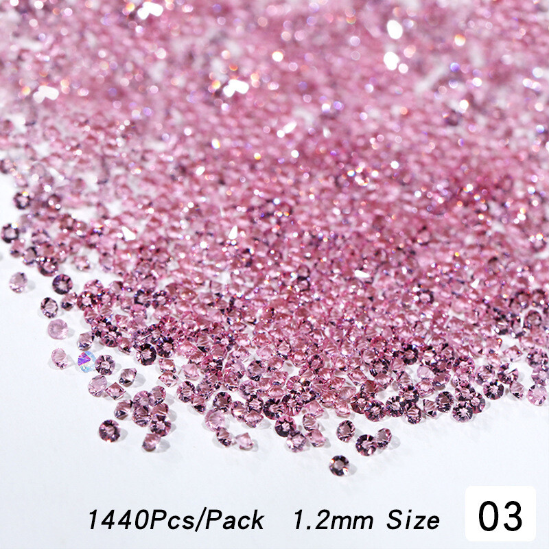 Nail Rhinestone Glass Crystal 3D Micro Beads Flatback Gems Nail Art ...