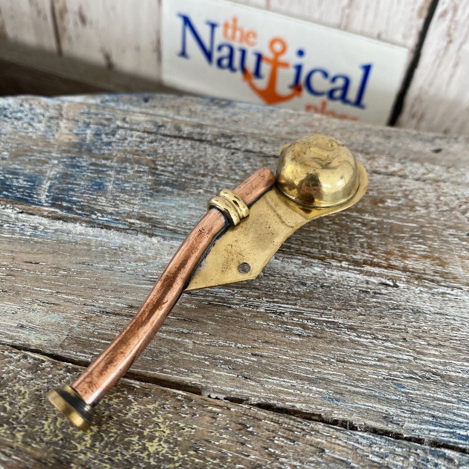 Brass & Copper Boatswain Whistle, Bosun Call Pipe For Navy, Nautical ...