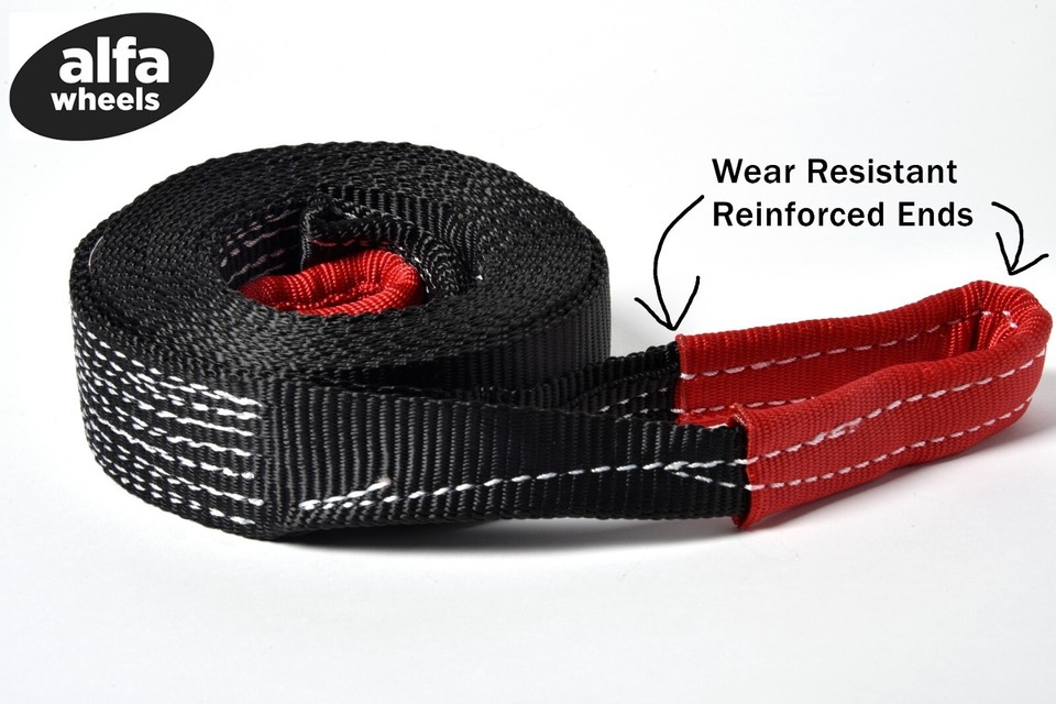 2x Tow Strap Winch Sling 3"x20ft 14000lbs OffRoad Vehicle Recovery ATV ...