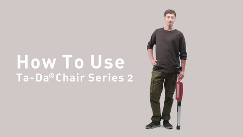 Ta-Da® SERIES 2 Seat Stick walking cane that converts to tripod chair ...