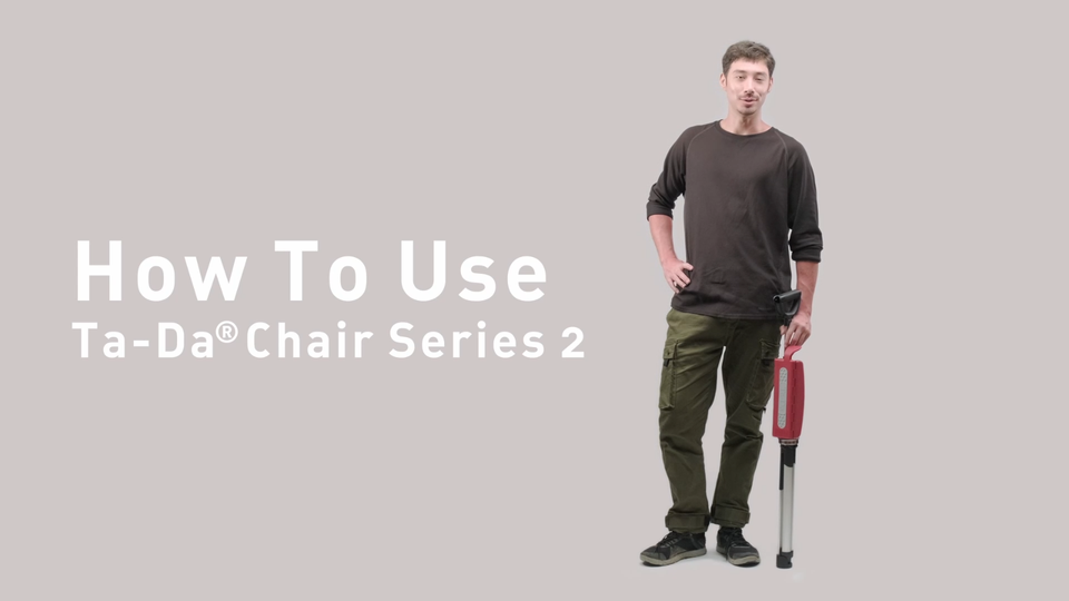 Ta-Da® SERIES 2 Seat Stick walking cane that converts to tripod chair ...