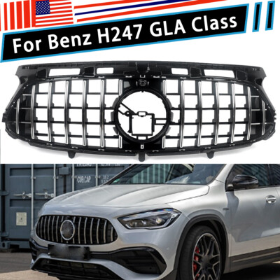 GT Style Front Bumper Grille For Benz H247 GLA250 GLA45 AMG 2020-23 ...