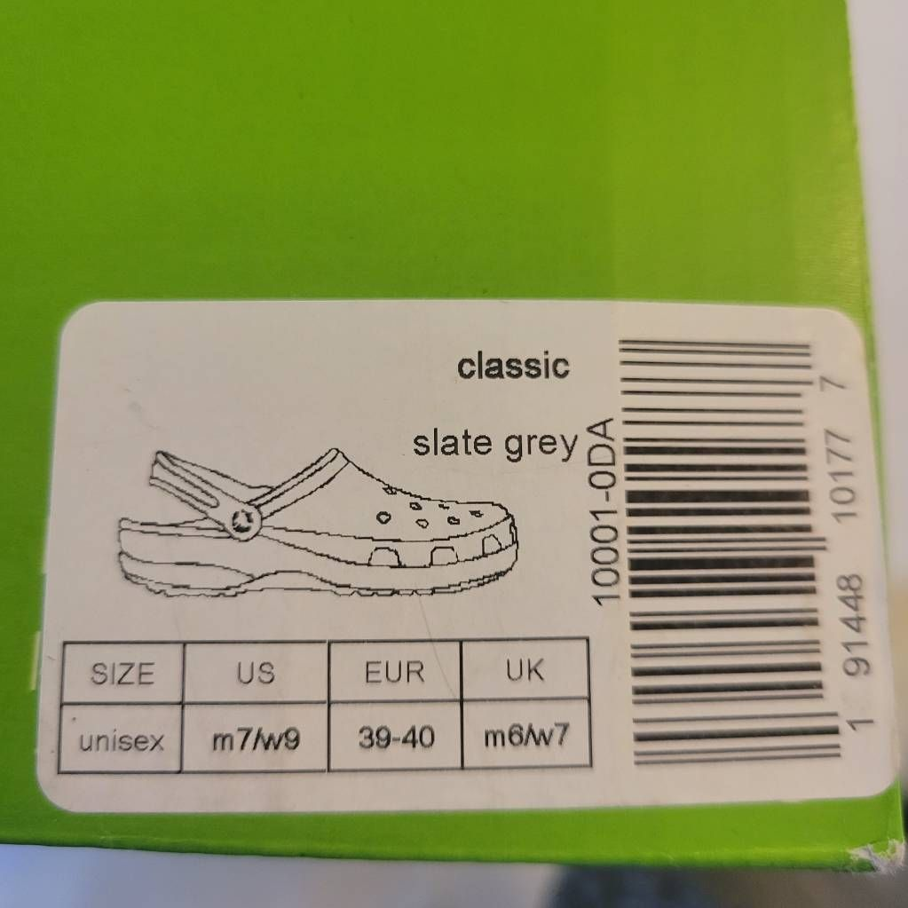 Crocs Classic Clogs Shoes Unisex Adult Size M7 W9 Gray Slingback Wedge ...