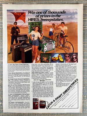 Hires Root Beer Catch a Draft Sweepstakes Soda Prizes 1980 Vintage ...