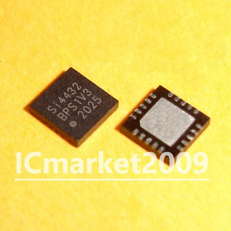10 PCS SI4432-B1-FMR QFN-20 SI4432 Single Chip Wireless ISM ...